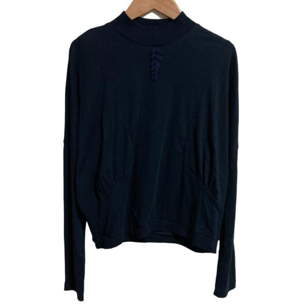 【商品名】24AW mina perhonen ミナペルホネン painter's palette モックネック カットソー サイズ36 ネイビー【ブランド】mina perhonen ミナペルホネン【対象】レディース【ランク】SA ※若干...