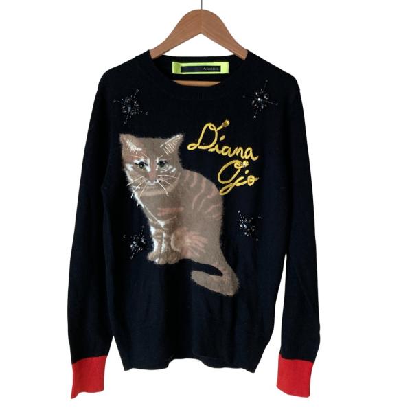 【商品名】Adonisis アドニシス ビジュー 猫 ニットセーター 38 ブラック【ブランド】Adonisis アドニシス【対象】レディース【ランク】SA ※若干の使用感はあるが、全体的に状態の良い商品【カラー】ブラック【表記サイズ】38...