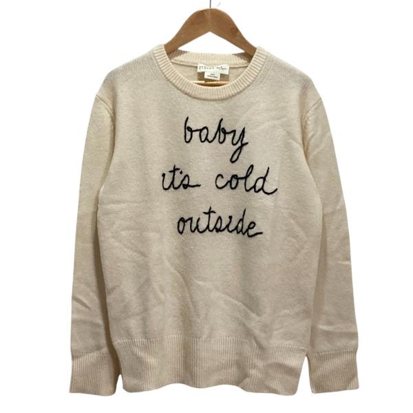 【商品名】BROOME STREET kate spade ブルームストリート ケイトスペード メッセージ刺繍 ニットセーター S オフホワイト【ブランド】kate spade new york BROOME STREET LABEL ケイ...