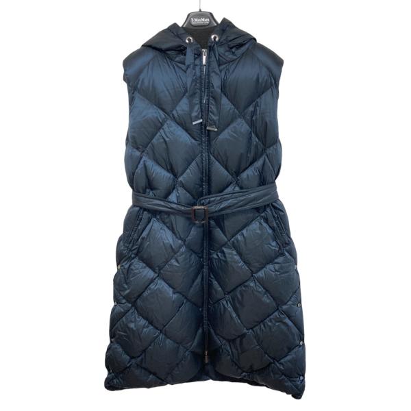 【商品名】24AW Max Mara The Cube マックスマーラ ザキューブ ロング ダウンベスト ノースリーブコート 2429296256 サイズ40 ネイビー【ブランド】Max Mara The Cube マックスマーラ ザキュー...