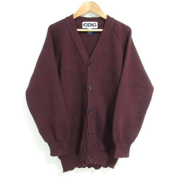 【商品名】AD2020 CDG COMME des GARCONS コムデギャルソン バックロゴカーディガン Mサイズ バーガンディ【ブランド】COMME des GARCONS コムデギャルソン【対象】メンズ【ランク】A ※使用感はあるが...