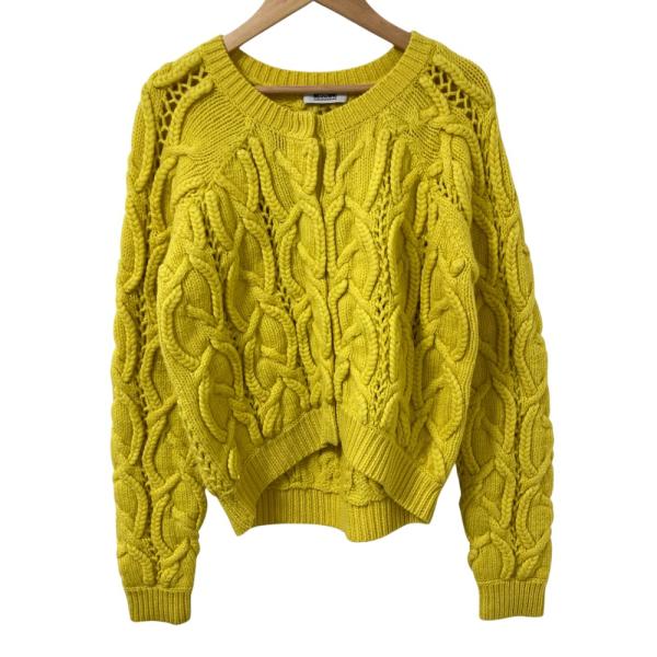【商品名】MOSCHINO CHEAPANDCHIC モスキーノチープアンドシック ケーブル編み チャンキーニット カーディガン サイズ40 イエロー【ブランド】MOSCHINO CHEAP AND CHIC モスキーノ チープアンドシック...
