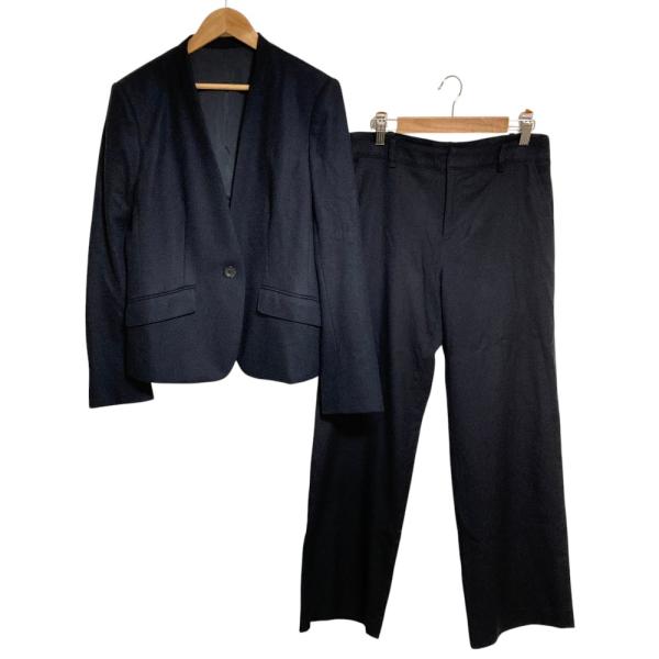 【商品名】J.PRESS ジェイプレス ウール ノーカラージャケット スラックス セットアップ 11 ネイビー【ブランド】J.PRESS ジェイプレス【対象】レディース【ランク】SA ※若干の使用感はあるが、全体的に状態の良い商品【カラー】...