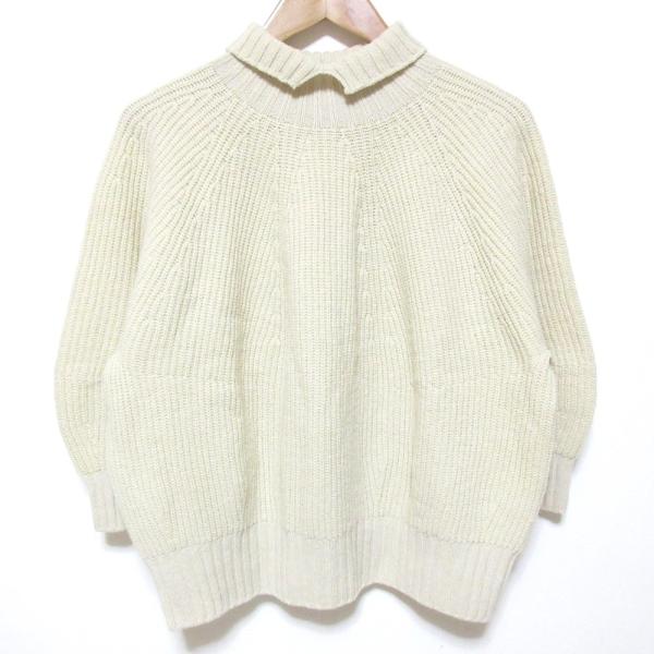 【商品名】unfil アンフィル SUPERFINE LAMBS &amp; CHENILLE RIBBED-KNIT HIGH-NECK SWEATER ニット サイズ1 ベージュ【ブランド】unfil アンフィル【対象】レディース【ラン...