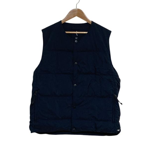 【商品名】23AW MARGARET HOWELL MIZUNO マーガレットハウエル ミズノ SUPER LIGHT WEIGHT NYLON POPLIN ダウンベスト サイズM ネイビー【ブランド】MARGARET HOWELL マー...