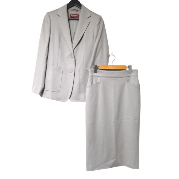【商品名】23AW MaxMara STUDIO マックスマーラ ステュディオ ウール ジャケット+スカート スーツ セットアップ サイズ38 42 グレージュ【ブランド】Max Mara STUDIO マックスマーラ ステュディオ【対象】...