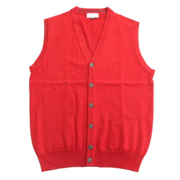 【商品名】エレメントオブシンプルライフ element of SIMPLE LIFE Vネック ニット ベスト ノースリーブ セーター ロゴ サイズL 赤【ブランド】element of SIMPLE LIFE エレメントオブシンプルライフ...