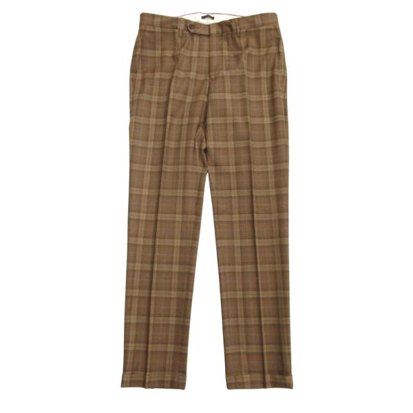 【商品名】ZANELLA ザネラート チェック パンツ スラックス テーパード ウール ダブル 44 茶 ブラウン【ブランド】ZANELLATO ザネラート【対象】メンズ【ランク】A ※使用感はあるが、傷や汚れの少ない商品【カラー】茶 ブラ...