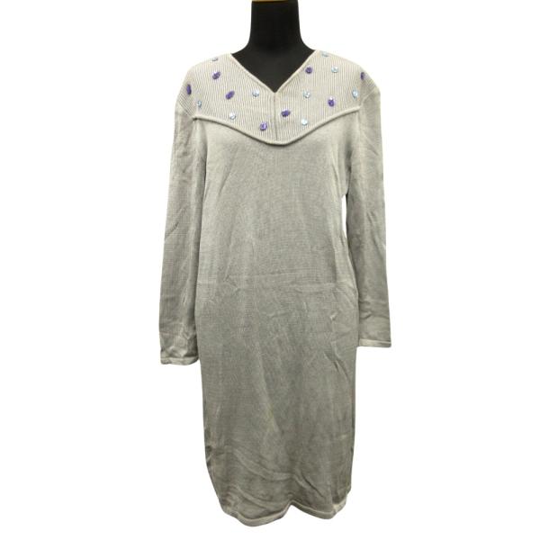 【商品名】duemila di mila schon ミラショーン 90's ビジュー ニット ワンピース セーター オールド ビンテージ ヴィンテージ 40 パープル【ブランド】mila schon ミラショーン【対象】レディース【ランク...