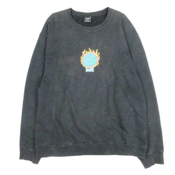 【商品名】21ss HUF ハフ SICK SAD WORLD CREW スウェット トレーナー プルオーバー カットソー プリント クルーネック L 黒 ブラック【ブランド】HUF ハフ【対象】メンズ【ランク】A ※使用感はあるが、傷や汚...
