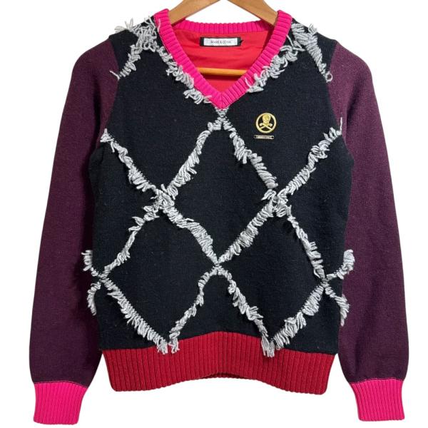 【商品名】MARK &amp; LONA マークアンドロナ Diamond Mane Vee Neck Sweater 長袖 ニット セーター MLW-1D-AB06 サイズ36 マルチカラー【ブランド】MARK&amp;LONA マークア...