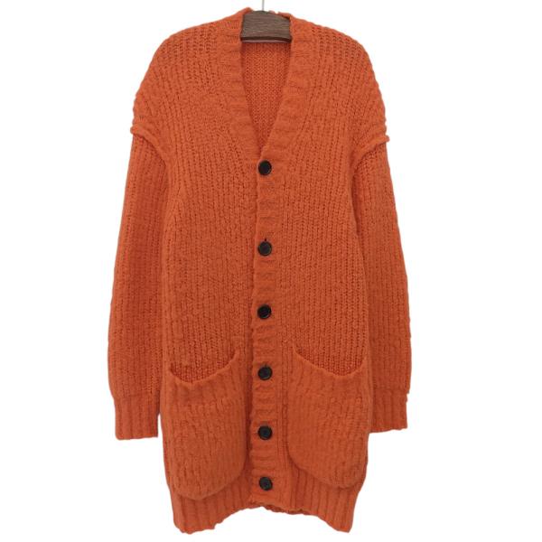 【商品名】INSCRIRE アンスクリア Alpaca V-Nack Cardigan アルパカ ロングニットカーディガン オレンジ【ブランド】INSCRIRE アンスクリア【対象】レディース【ランク】SA ※若干の使用感はあるが、全体的に...