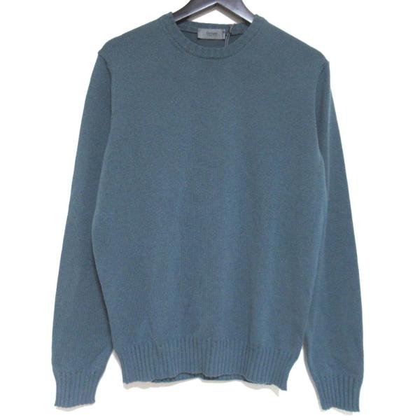 【商品名】FERRANTE フェランテ エクストラファインメリノ 長袖 クルーネック ニット セーター サイズ50 グリーン系【ブランド】FERRANTE フェランテ【対象】メンズ【ランク】S ※ほとんど使用がなく、とても状態の良い商品【カ...