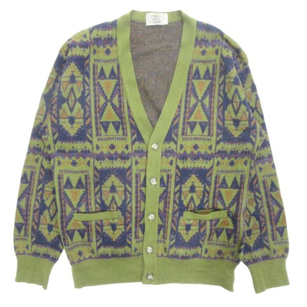 【商品名】VULGARIS ブルガリス ニット セーター カーディガン カットソー 長袖 総柄 緑 グリーン【ブランド】VULGARIS ブルガリス【対象】メンズ【ランク】B ※使用感やダメージがある商品【カラー】緑 グリーン【表記サイズ】...