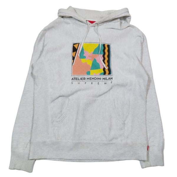 【商品名】16SS SUPREME シュプリーム Mendini Hooded Sweatshirt スウェット パーカー プルオーバー 長袖 プリント M ライトグレー【ブランド】Supreme シュプリーム【対象】メンズ【ランク】B ※...