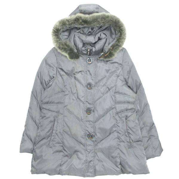 【商品名】BALMAIN バルマン ダウン ジャケット ブルゾン コート フード ブルーフォックスファー P2014D-75F サイズL グレー【ブランド】BALMAIN バルマン【対象】レディース【ランク】A ※使用感はあるが、傷や汚れの...