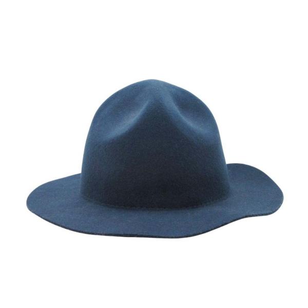 【商品名】33 DEGREES サーティースリーディグリーズ ウール つば広帽 フェルト マウンテンハット ブリムハット 帽子 ネイビー【ブランド】33 DEGREES サーティースリーディ【対象】ユニセックス【ランク】SA ※若干の使用感...