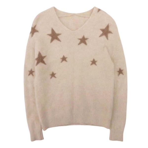 【商品名】LILLY LYNQUE リリーリン スター 起毛ニット プルオーバー セーター カットソー 星柄 Vネック 長袖 38 ベージュ【ブランド】LILLY LYNQUE リリーリン【対象】レディース【ランク】SA ※若干の使用感はあ...