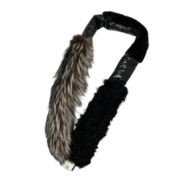 【商品名】MONCLER モンクレール SCIARPA ミックスファー ドッキング ダウンマフラー ブラック【ブランド】MONCLER モンクレール【対象】レディース【ランク】SA ※若干の使用感はあるが、全体的に状態の良い商品【カラー】ブ...