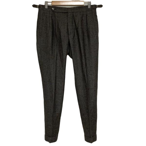 【商品名】GTA ジーティーアー IL PANTALONE HERRICK グレンチェック ウール スラックスパンツ サイズ46 グレー【ブランド】GTA ジーティーアー【対象】メンズ【ランク】SA ※若干の使用感はあるが、全体的に状態の良...