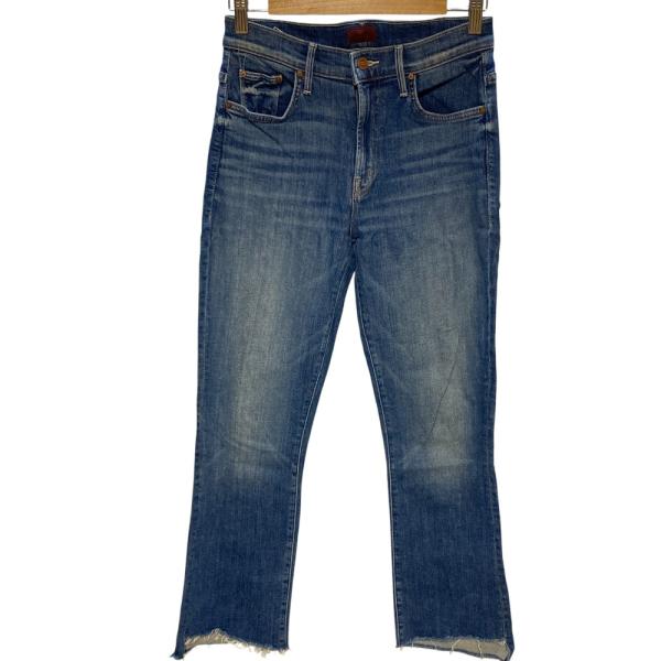 【商品名】MOTHER DENIM マザー THE INSIDER CROP STEP FRAY カットオフ デニムパンツ Ｗ25 ブルー【ブランド】mother マザー【対象】レディース【ランク】SA ※若干の使用感はあるが、全体的に状態...