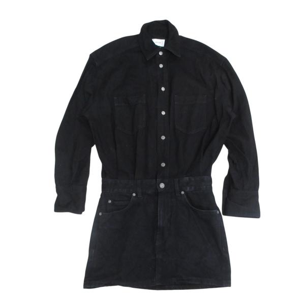 【商品名】HAIKURE ハイクル Tamu Denim mini dress デニムシャツ ワンピース HEW10024 XS ブラック【ブランド】HAIKURE ハイクル【対象】レディース【ランク】SA ※若干の使用感はあるが、全体的に...