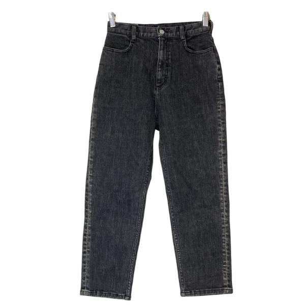 【商品名】L'Appartement アパルトモン ドゥーズィエムクラス High rise tappered denim ストレッチ デニムパンツ ジーンズ W27 ブラック【ブランド】L’Appartement アパルトモン【対象】レデ...