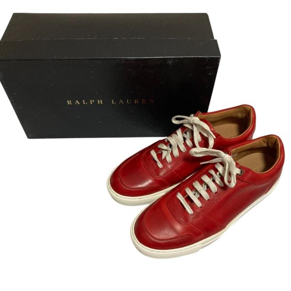 【商品名】Ralph Lauren ラルフローレン SIDMOUTH レザーローカットスニーカー 26.5cm レッド【ブランド】RALPH LAUREN ラルフローレン【対象】メンズ【ランク】NS ※新品同様の商品・未使用品【カラー】レッ...