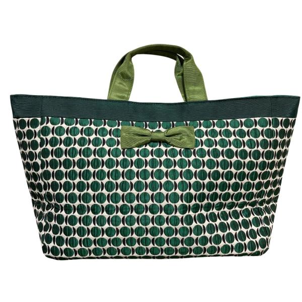 【商品名】intoxic イントキシック リボン トートバッグ グリーン【ブランド】intoxic  イントキシック【対象】レディース【ランク】SA ※若干の使用感はあるが、全体的に状態の良い商品【カラー】グリーン【実寸サイズ】高さ22cm...