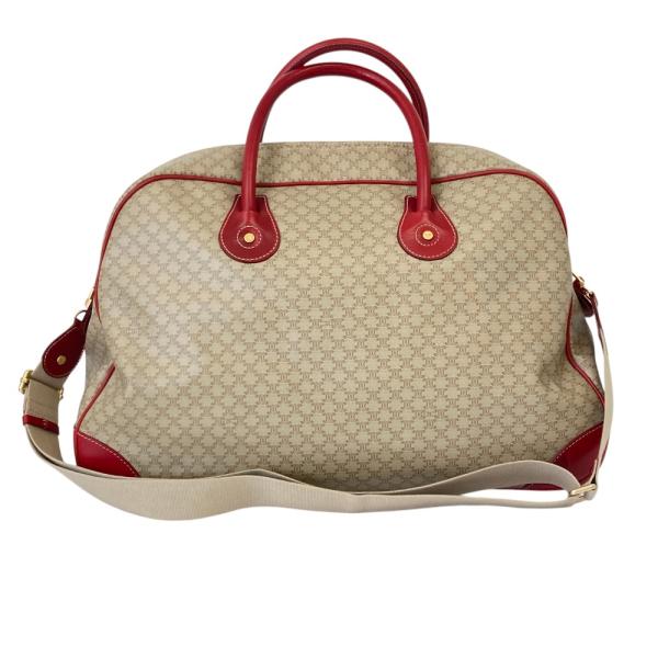 【商品名】CELINE セリーヌ マカダム柄 PVC 2WAY ボストンバッグ ベージュ レッド【ブランド】CELINE セリーヌ【対象】レディース【ランク】A ※使用感はあるが、傷や汚れの少ない商品【カラー】ベージュ×レッド【実寸サイズ】...