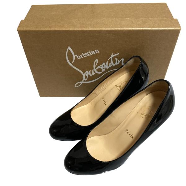 【商品名】Christian Louboutin クリスチャンルブタン RON RON ZEPPA 85 ウェッジソール エナメル パンプス サイズ37 24cm相当 ブラック【ブランド】Christian Louboutin クリスチャン...