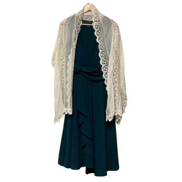 【商品名】EMOTIONALL DRESSES エモーショナルドレッシーズ 東京ソワール ショール付き ノースリーブ ドレス ワンピース サイズ42 グリーン【ブランド】EMOTIONALL DRESSES エモーショナル ドレッシーズ【対...