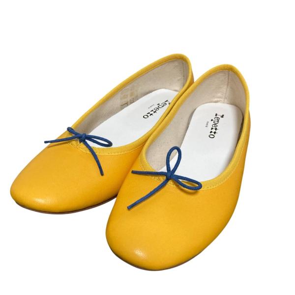 【商品名】Repetto レペット Cendrillon バレリーナ フラットシューズ サイズ38 1/2 約24.5cm イエロー 【ブランド】repetto レペット【対象】レディース【ランク】NS ※新品同様の商品・未使用品【カラー】...