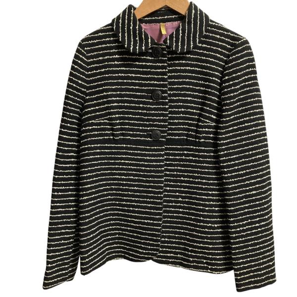 【商品名】Leur Logette ルールロジェット ボーダー ツイードジャケット サイズ2 ブラック【ブランド】leur logette ルールロジェット【対象】レディース【ランク】A ※使用感はあるが、傷や汚れの少ない商品【カラー】ブラ...