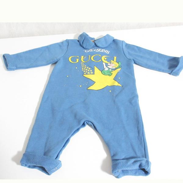 【商品名】GUCCI グッチ The JETSONS コラボ プリント ロンパース サイズ3/6m ベビー服 ブルー【ブランド】GUCCI グッチ【対象】キッズ【ランク】SA ※若干の使用感はあるが、全体的に状態の良い商品【カラー】ブルー【...
