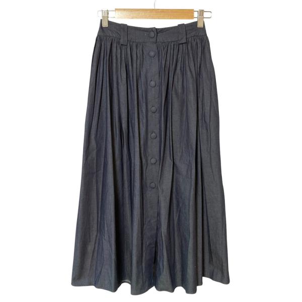 【商品名】BROCK COLLECTION ブロック コレクション ギャザー シャンブレー ロングスカート サイズ2 インディゴ【ブランド】BROCK COLLECTION ブロック コレクション【対象】レディース【ランク】SA ※若干の使...