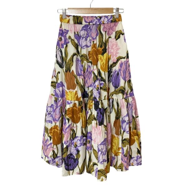 【商品名】Weekend Max Mara ウィークエンドマックスマーラ フラワープリント イージー ロング ティアードスカート マルチカラー 【ブランド】MAX MARA WEEK END LINE マックスマーラ ウィークエンドライン【...