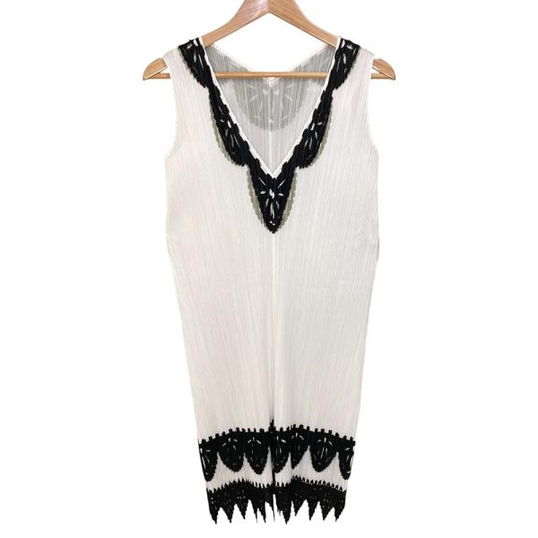【商品名】PLEATS PLEASE ISSEY MIYAKE プリーツプリーズ イッセイミヤケ ノースリーブ ワンピース PP13-JT616 サイズ3 ホワイト【ブランド】PLEATS PLEASE プリーツプリーズ【対象】レディース【...