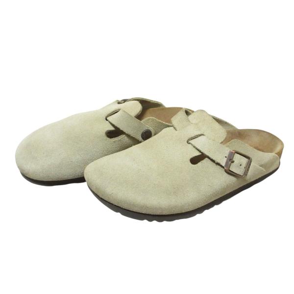 【商品名】BIRKENSTOCK ビルケンシュトック スウェード ボストン サボサンダル 約22.5〜23cm ベージュ【ブランド】BIRKENSTOCK ビルケンシュトック【対象】レディース【ランク】A ※使用感はあるが、傷や汚れの少ない...