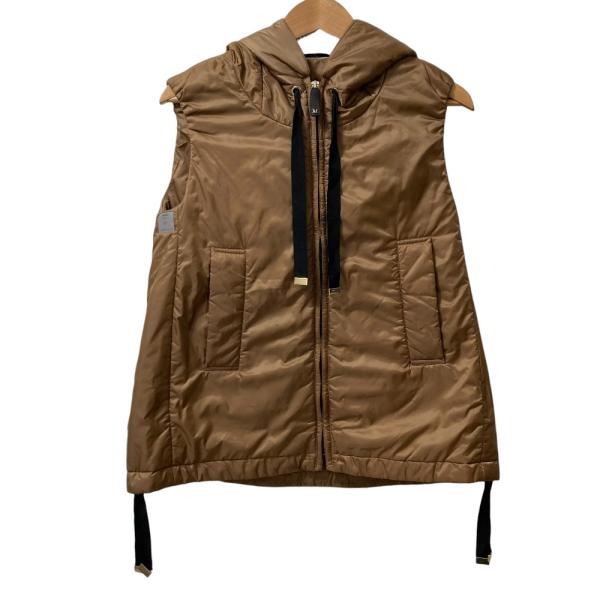 【商品名】Max Mara The Cube マックスマーラ GREENGO テクニカル キャンバス フーデット ジレ ベスト サイズ36 キャメル【ブランド】MAX MARA マックスマーラ【対象】レディース【ランク】SA ※若干の使用感...