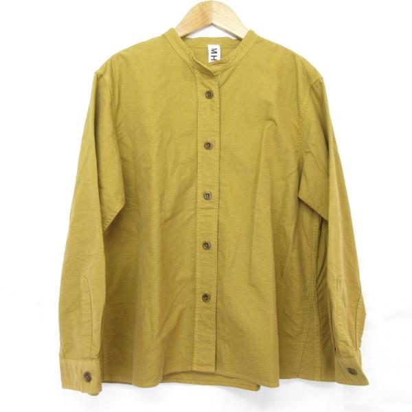 【商品名】MHL MARGARET HOWELL エムエイチエル マーガレットハウエル SOFT HOPSACK ロングスリーブ シャツ ブラウス サイズ2 キャメル【ブランド】MHL. エムエイチエル【対象】レディース【ランク】SA ※若...