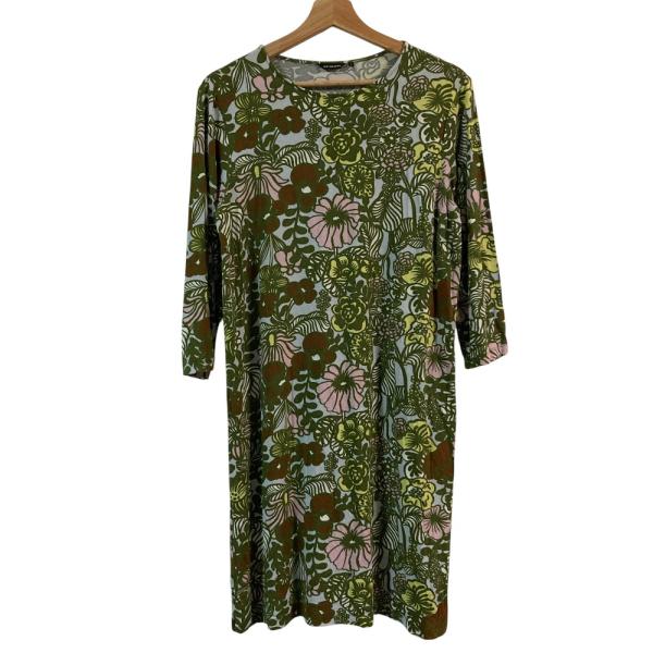 【商品名】Marimekko マリメッコ ONYKS AURINGON ALLA カットソーチュニックワンピース サイズM グリーン【ブランド】marimekko マリメッコ【対象】レディース【ランク】SA ※若干の使用感はあるが、全体的に...