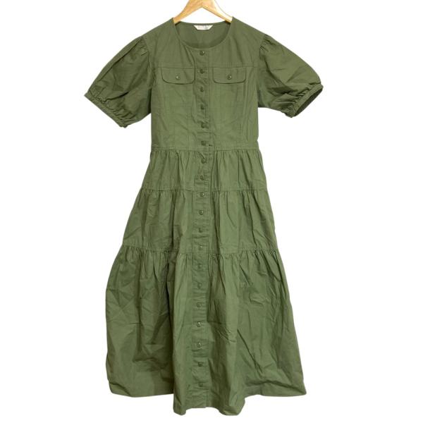【商品名】PINK HOUSE ピンクハウス ティアード シャツワンピース A2133FAY165 カーキ【ブランド】PINK HOUSE ピンクハウス【対象】レディース【ランク】SA ※若干の使用感はあるが、全体的に状態の良い商品【カラー...