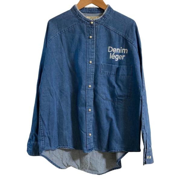 【商品名】blanc basque ブランバスク パールボタン スタンドカラー デニムシャツ サイズ38 ブルー【ブランド】blanc basque ブランバスク【対象】レディース【ランク】SA ※若干の使用感はあるが、全体的に状態の良い商...