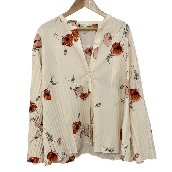 【商品名】vince ヴィンス フラワープリント 花柄 プリーツ 長袖 ブラウス L ピンク【ブランド】vince. ヴィンス【対象】レディース【ランク】SA ※若干の使用感はあるが、全体的に状態の良い商品【カラー】ベージュ【表記サイズ】L...