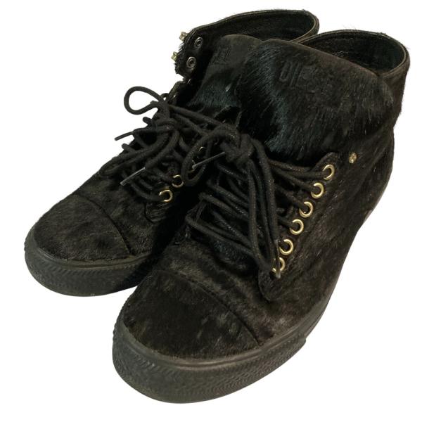 【商品名】DIESEL ディーゼル PERSIS W ハラコ ハイカットスニーカー サイズ24.5cm ブラック【ブランド】DIESEL ディーゼル【対象】レディース【ランク】SA ※若干の使用感はあるが、全体的に状態の良い商品【カラー】ブ...