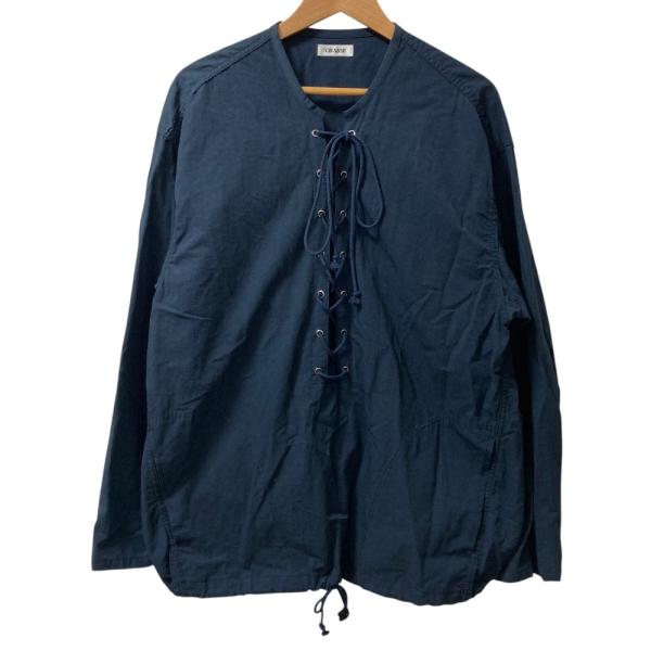 【商品名】25SS CHASSE チェイス YEAGER JACKET レースアップ ロングスリーブブラウス サイズ2 ネイビー【ブランド】CHASSE チェイス【対象】レディース【ランク】SA ※若干の使用感はあるが、全体的に状態の良い商...