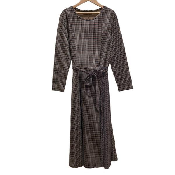 【商品名】Weekend Max Mara マックスマーラ ウィークエンド CURVATO チェック ベルテッドロングワンピース Lサイズ ブラウン【ブランド】MAX MARA WEEK END マックスマーラ ウィークエンド【対象】レディ...