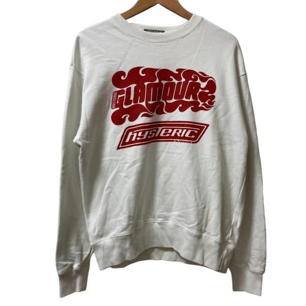 【商品名】HYSTERIC DIZZY&amp;MILKY ヒステリックグラマー ファイヤーロゴプリント プルオーバースウェット 02241CS07 サイズM ホワイト【ブランド】HYSTERIC GLAMOUR ヒステリックグラマー【対象...