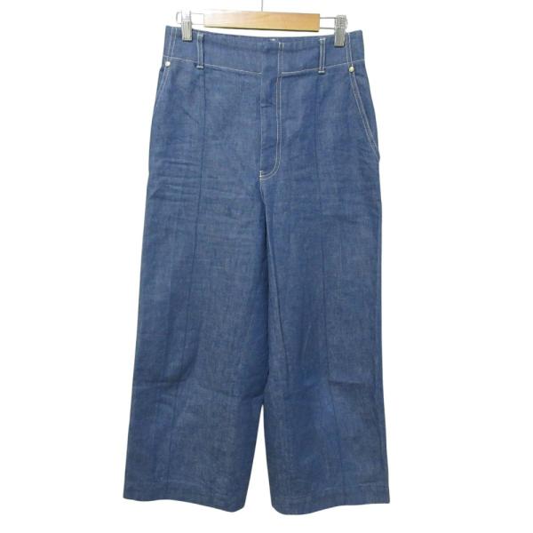 【商品名】23SS indicum ebure インディクム・エブール Reactive ワイドデニムパンツ 36 インディゴブルー【ブランド】ebure エブール【対象】レディース【ランク】SA ※若干の使用感はあるが、全体的に状態の良い...